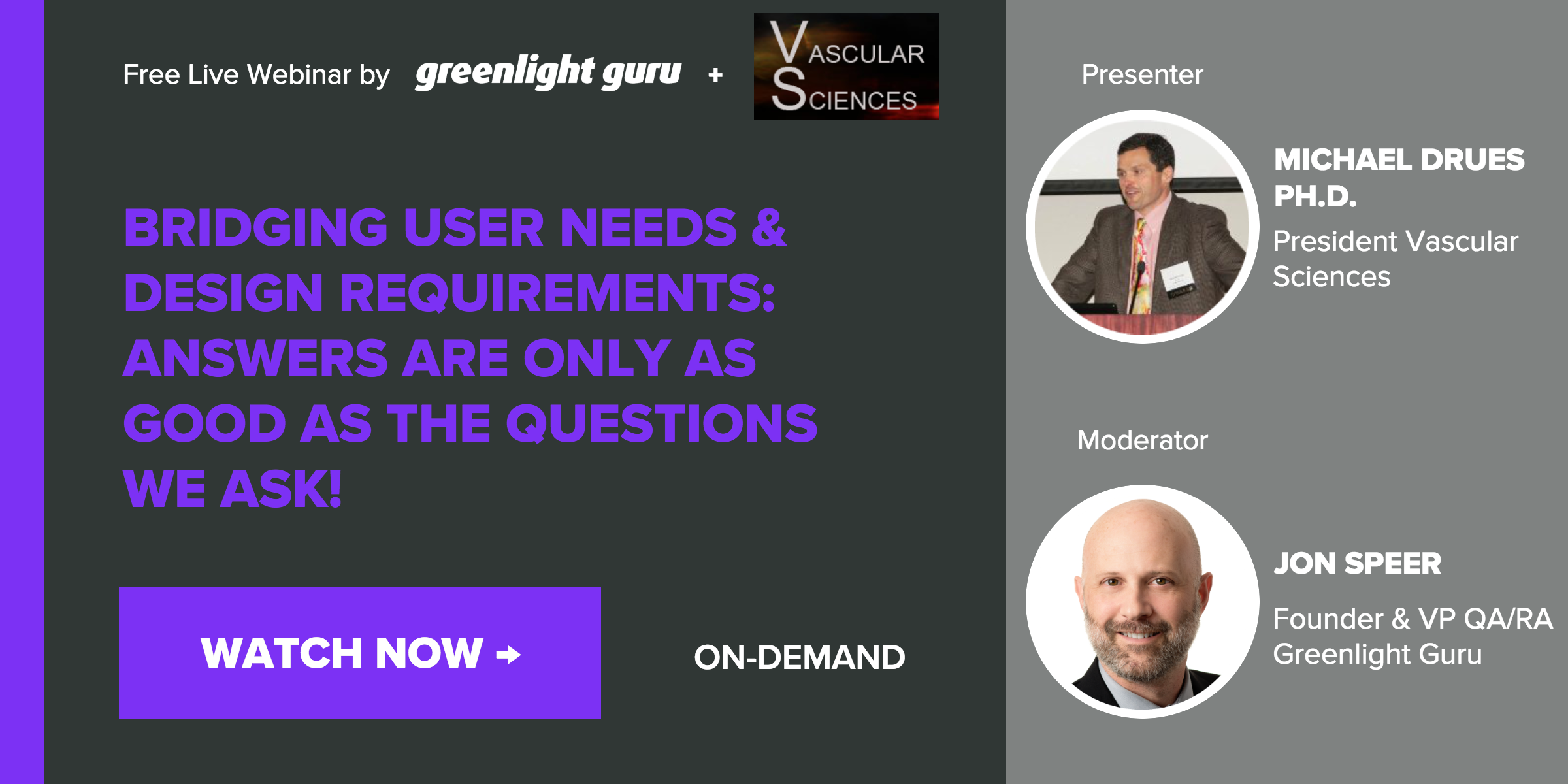Bridging User Needs & Design Requirements